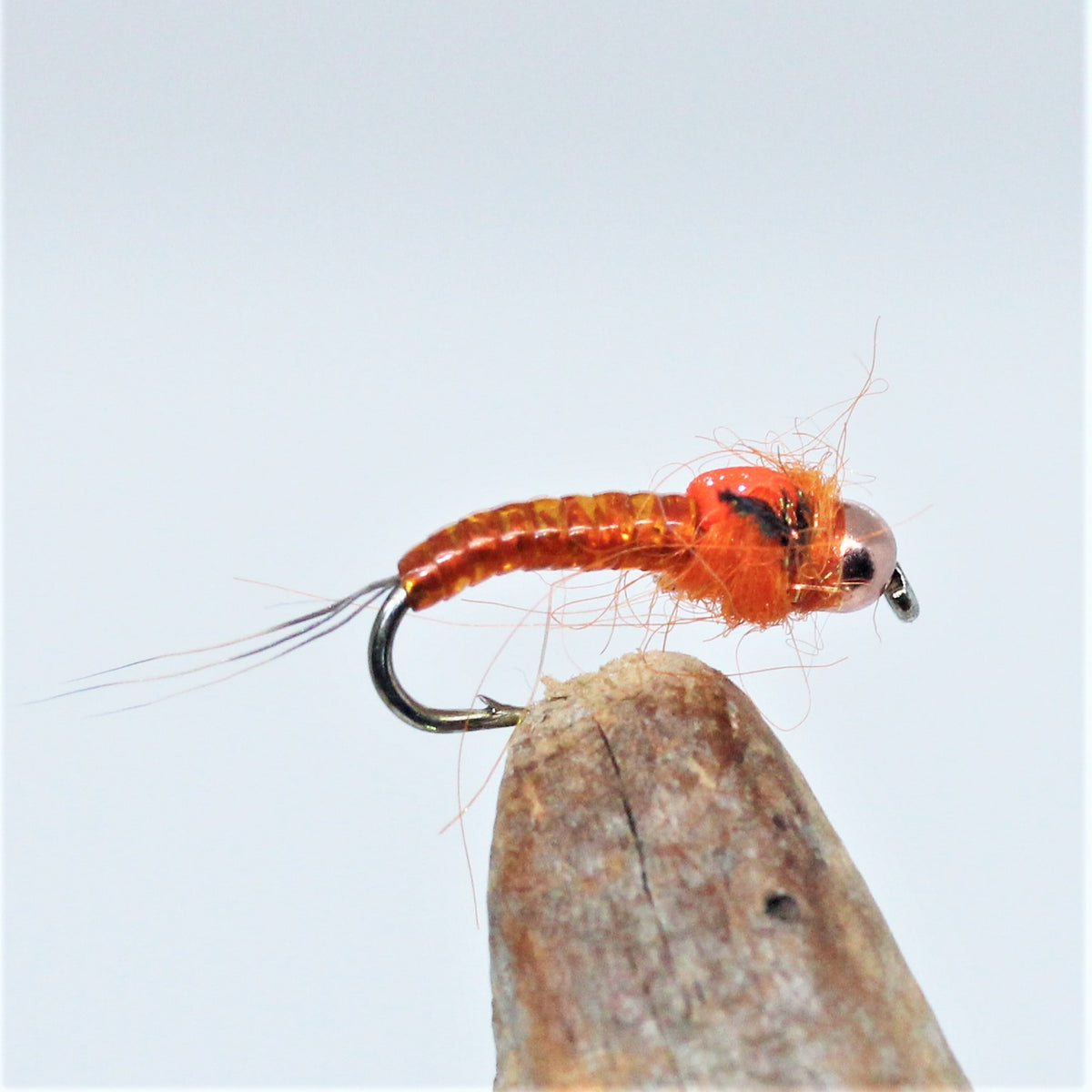 Body glass orange nymph, str. #12 (kulehodenymfe)- fishkingnorway